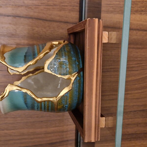 Include Wood Stand-kintsugi Gifts, Kintsugi Bowl, Japanese Art in ...