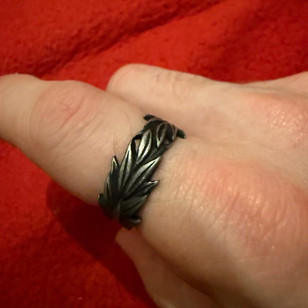 Skull Cluster Ring Red Stone Gothic Jewelry Dark Silver Punk Death ...