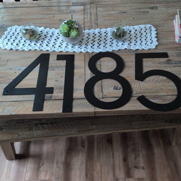 Extra Large Metal Address Numbers | up to 36" Inch Individual Numbers ...
