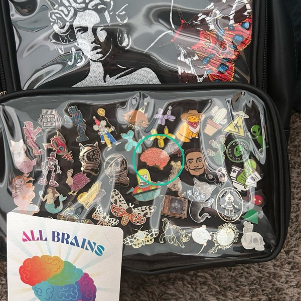 Rainbow Brain Pin, Neurodiversity Pride Hard Enamel Pin, Autistic Pin ...