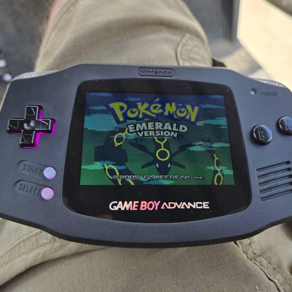 Custom Gameboy Advance - Team Rocket Edition, IPS Backlit Screen, RGB ...