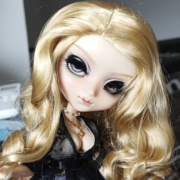 Mohair Yarn Doll Wig With Bangs 5 Colors for Tiny Dolls 3.5-7" Size for ...