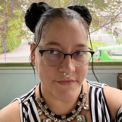 Lace Swirl Septum Clicker Ring / Daith Earring With Crystals, Rose Gold ...