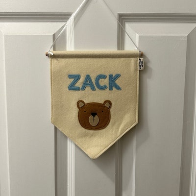 Bear Name Bunting Felt Customised Name Bunting Bear Nursery Decor ...