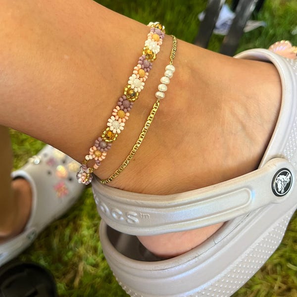 Flower Anklets (ankle Bracelet) - Mexican Huichol Chaquira - Etsy