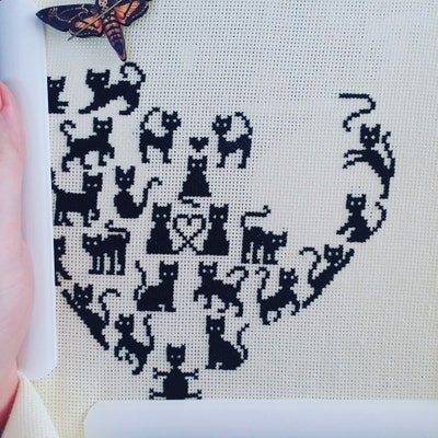 Heart and Cats 2 Cross Stitch Pattern Instant Download PDF - Etsy