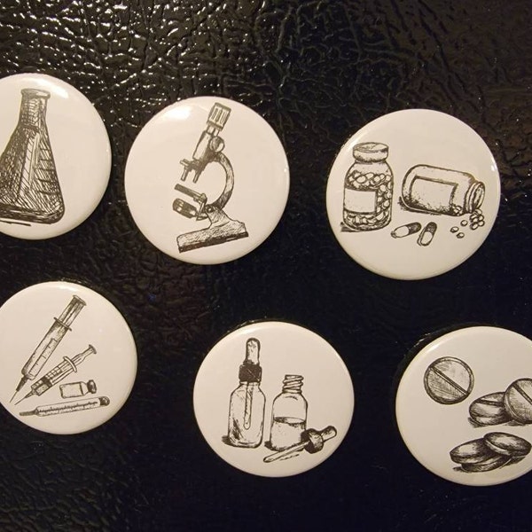 Science Magnets Microscope DNA Test Tubes Beaker Atom Hazard Party ...