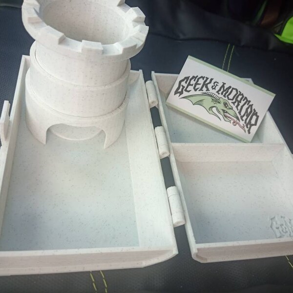 Dice Tower - 3D Printed Dnd Pop up Castle Book - Dice Carrying Case ...