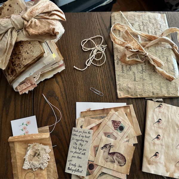 Tea Dyed Paper Journal, Coffee Stained Paper, Grit and Hope Journal ...