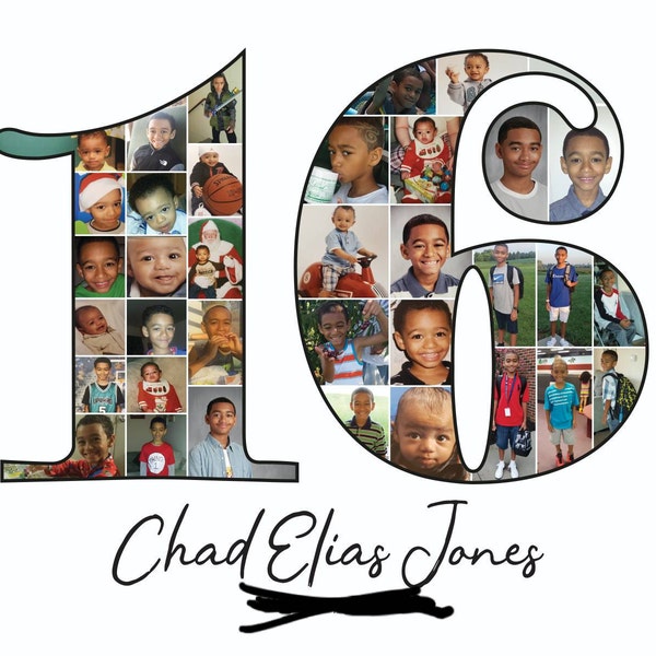 16th Birthday Photo Collage, Number 16 Poster With Photos, Sweet 16 ...