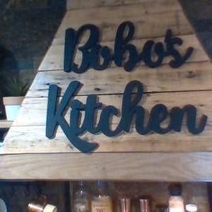 Custom Kitchen Sign. Personalized Kitchen Sign. Wood Word Cutouts ...