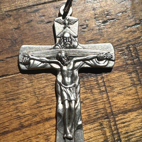 Trinity Jesus God and Holy Spirit Crucifix ONE Large Crosse 3 Inch ...