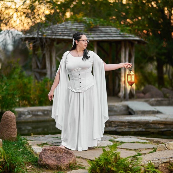 Fae of the Falls Gown - Made to Measure - Cotton Elven Fairy Witch ...