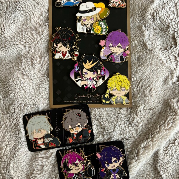 Vtuber Hard Enamel Pins - Luxiem Noctyx Luca Vox Ike Mysta Shu Sonny ...