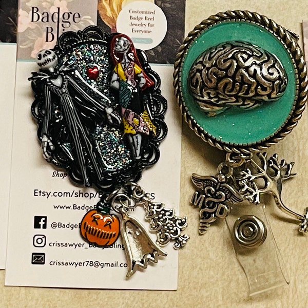Brain Badge Reel Neuro ID Card Holder Grey Matters Neurology Gifts Good ...