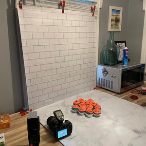 Photography Backdrop 3ft X 3ft, Subway Tile Backdrop, White Tile ...