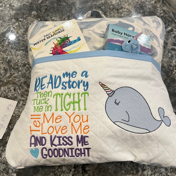 Read Me A Story Version 2 Embroidery Saying, Reading Pillow Saying ...