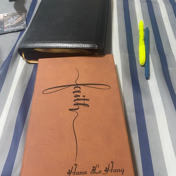 Faith Journal With Cross - Custom Prayer Journal, Personalized Goal ...