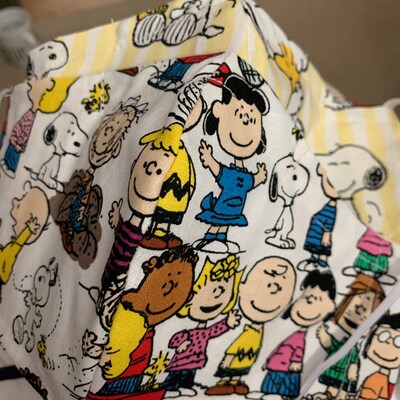 Peanuts Packed Characters Cotton Fabric - Etsy