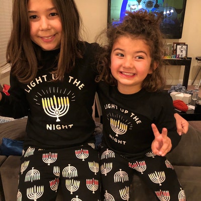 Hanukkah Unisex Pajamas// Chanukah Pjs// Menorah Pajamas// Jewish Kids ...