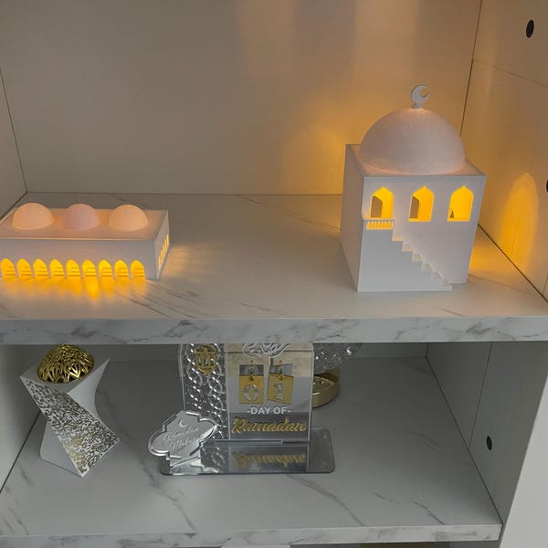 Al-noor Collection | Set of 3 Mini Masjid Lanterns Islamic Home Decor ...