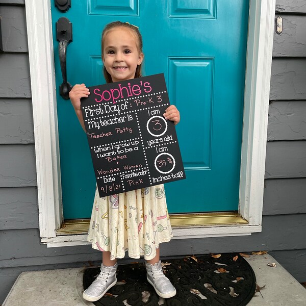 Chalkboard First and Last Day of School Sign - 1st & Last Day ...