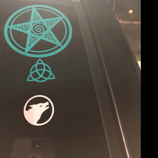 Pentagram Spiral CAR DECAL Wiccan Pagan Pentacle Vinyl Sticker - Etsy