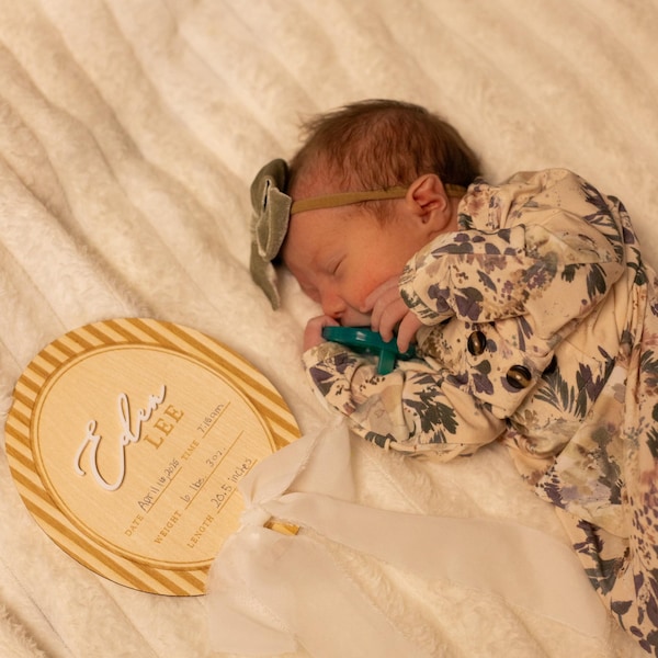 Baby Boy Name Announcement Sign Boy Hospital Announcement Sign Boy Name ...