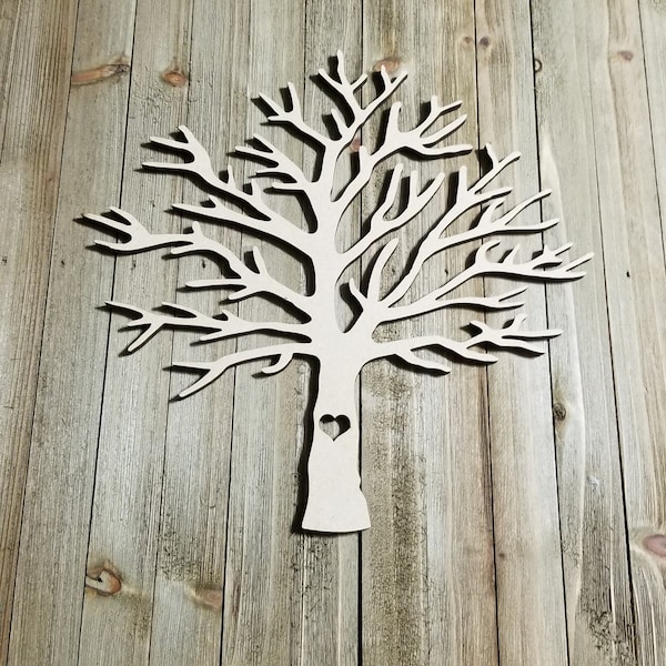 Wooden Tree Shape - Cutout, Home Decor, Unfinished and Available in ...