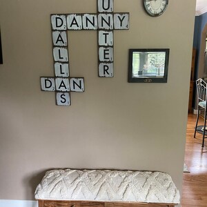 Wall Scrabble Tiles , 4.5" Wood Tile Blocks, Gallery Wall Decor ...