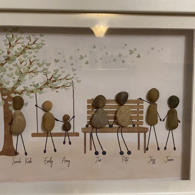 Pebble Art Personalised Picture Custom Ideal Gift for Father's Day Dad ...