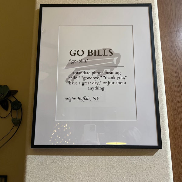 Buffalo Bills Table Smashing Definition PRINTABLE Wall Art, Buffalo ...