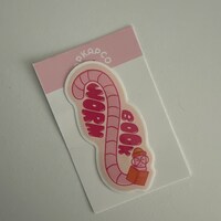 Book Worm Sticker Reading Sticker Book Club - Etsy