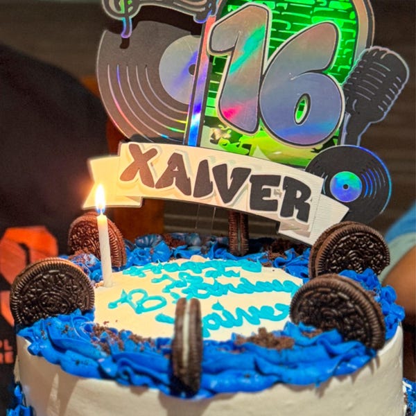 Music Theme Cake Topper | Vinyl Records Party | Hip Hop Rap Party ...