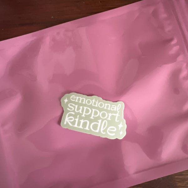 Emotional Support Kindle Sticker| Bookish Stickers | Kindle Sticker - Etsy