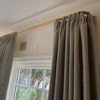 Brass-colored Curtain Rods, Metal Curtain Rods, One Piece Curtain Rods ...