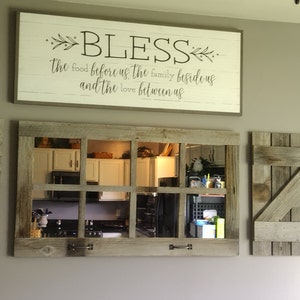 Farmhouse Menu Board Reclaimed Weekly Dinner Planner Barn Wood Kitchen ...