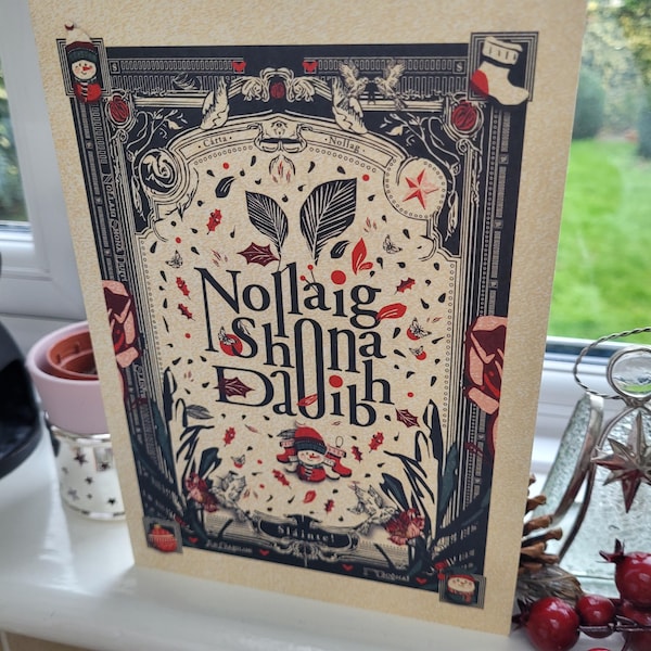 Irish Happy Birthday Print Birthday Prints lá Breithe Shona Duit ...