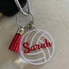 Personalised Netball Keyring / Personalised Netball Keychain / Sports ...