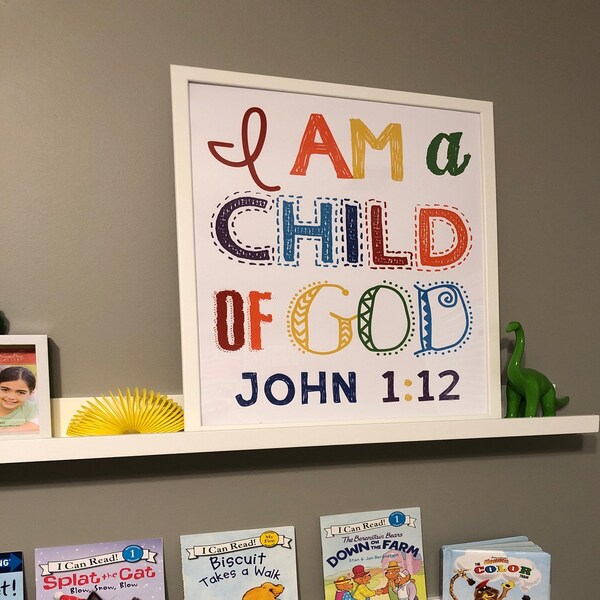 Christian Wall Art. Children's Room Decor. I Am a Child of God. Kids ...