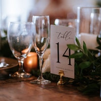 Gold Frame Table Numbers, Framed Table Numbers, Personalized Table ...
