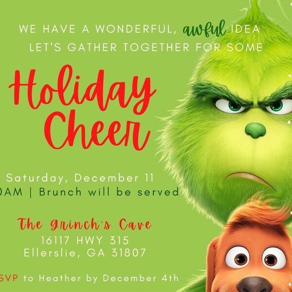 Grinch Game Bundle, INSTANT DOWNLOAD, Canva Editable Template ...