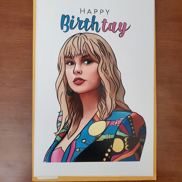 Taylor Swift Birthday Card - Etsy