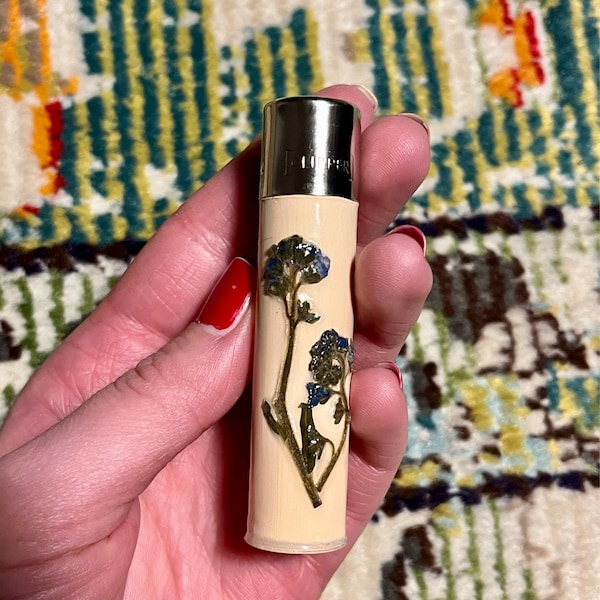 REAL FLOWER LIGHTER| Clear Refillable Clipper Lighter With Real Pressed ...