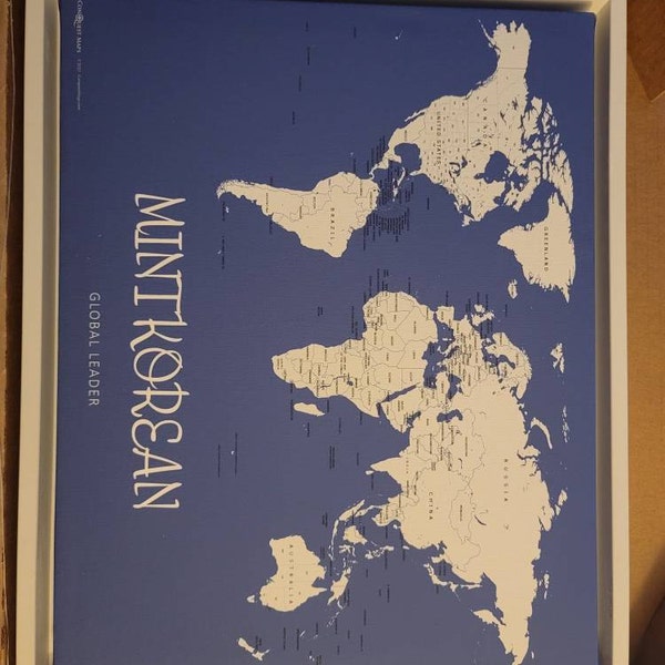 Push Pin Mini World Travel Map (color: Andalusia) - Personalizable Cork ...