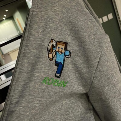 Steve Minecraft Embroidery Design digital File - Etsy