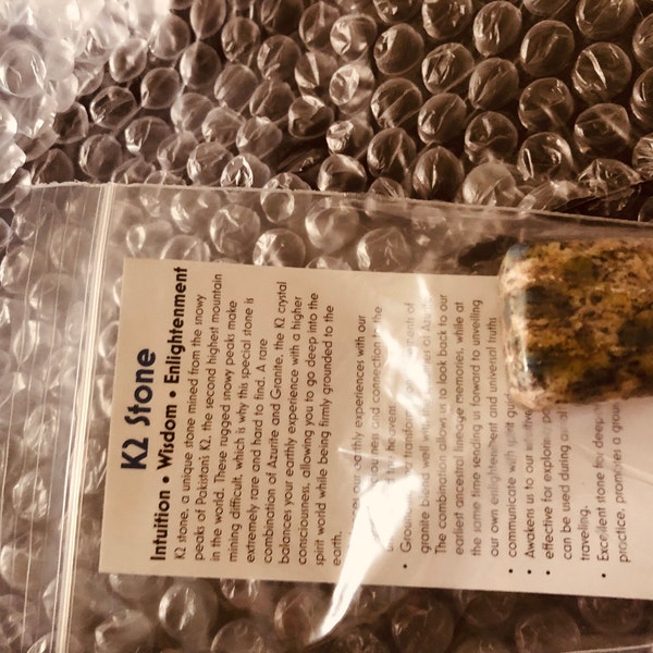 K2 Stone Tumbled - Azurite in Quartz - Tumbled K2 Blue Stone - Multiple ...