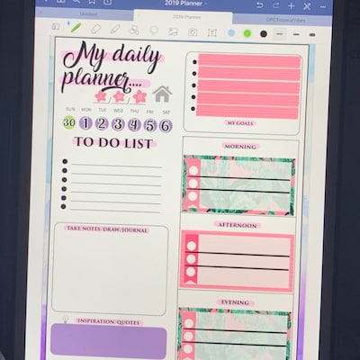 7 Day Goodnotes Paper Daily Planner Notability Digital Download PDF ...