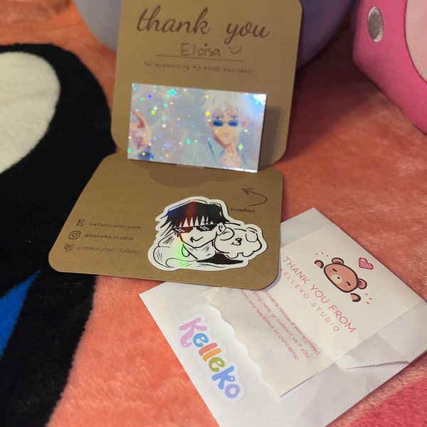 Toji Thug Life Glasses Sticker HOLOGRAPHIC - JJK, Anime Sorcerer ...