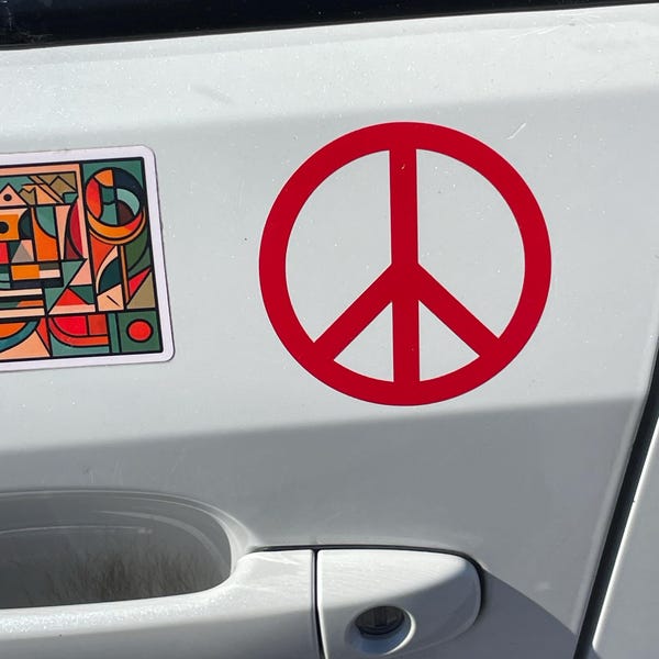Peace Sign Vinyl Decal: Multiple Colors & Sizes - Etsy